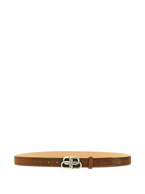 Balenciaga Bb Thin Belt - Brown