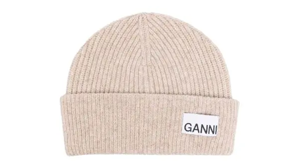 GANNI Wool-blend Ribbed-knit Beanie - Brazilian Sand