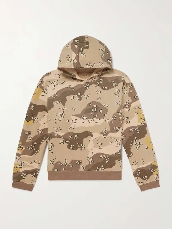 Kapital Printed Cotton Hoodie - Beige