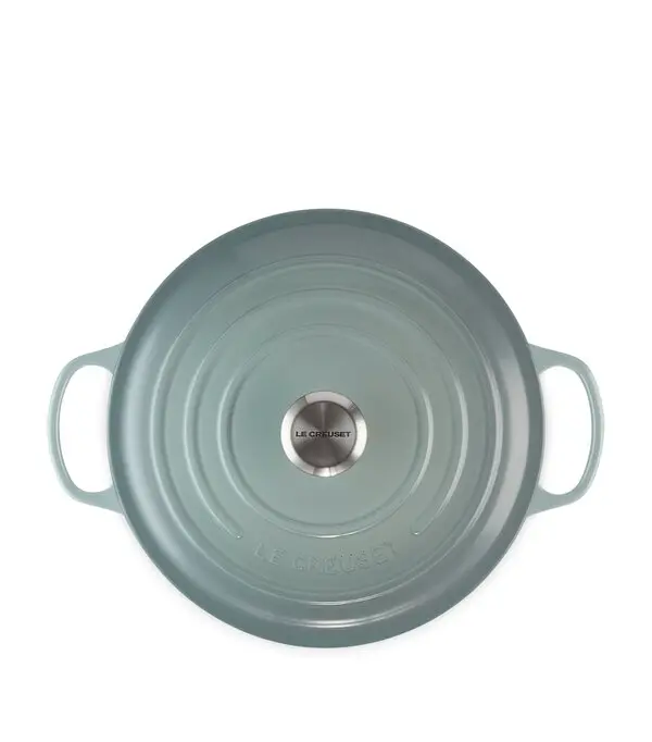 LE CREUSET Cast Iron Round Casserole Dish - Blue
