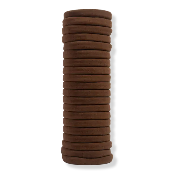 KITSCH Recycled Fabric Seamless Hair Ties Set - Chocolate
