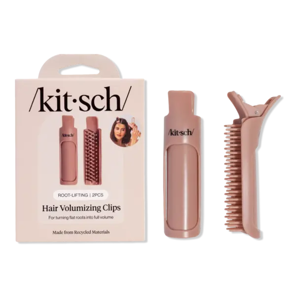 KITSCH Hair Volumizing Clip 2 Piece Set - Terracotta