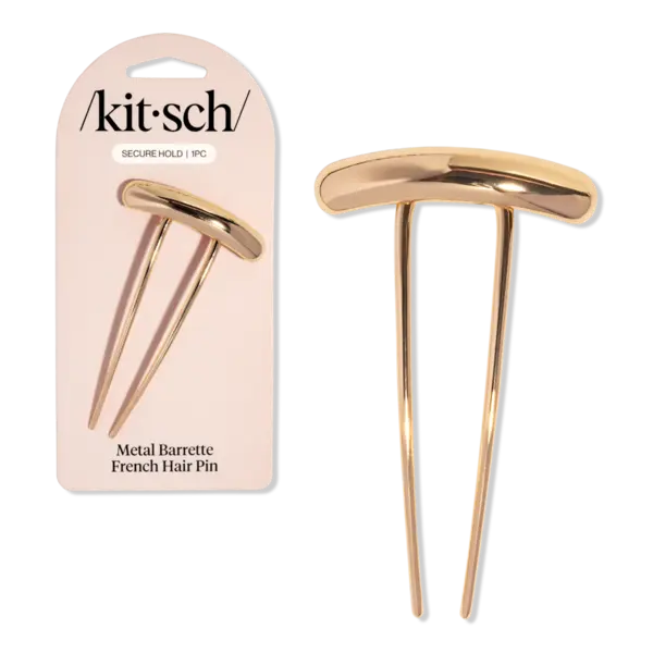 KITSCH Mini Metal Barrette French Hair Pin - Gold