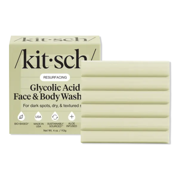 KITSCH Resurfacing Glycolic Acid Face & Body Wash Bar - One-color