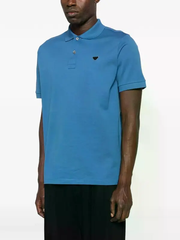Prada Piqué Polo Shirt - Blue