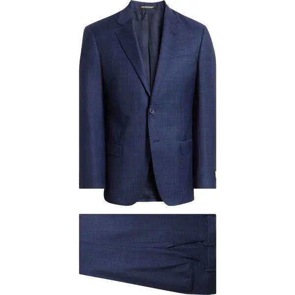 Emporio Armani Windowpane Virgin Wool Suit
