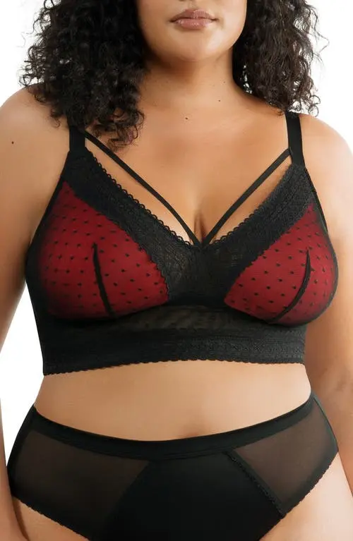 Parfait Mia Wire-free Padded Mesh Bralette - Black