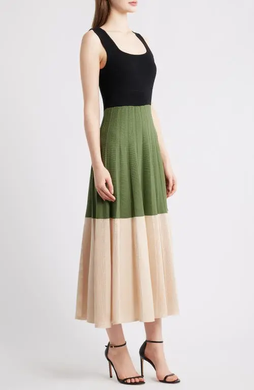 Vince Camuto Colorblock Knit Midi Dress