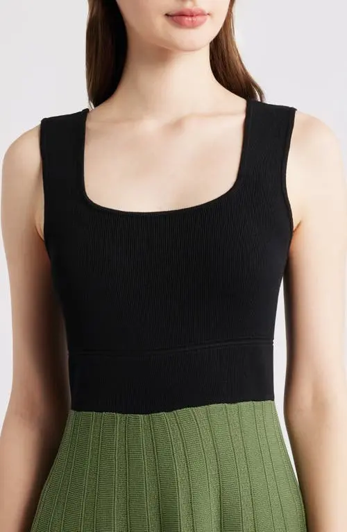 Vince Camuto Colorblock Knit Midi Dress