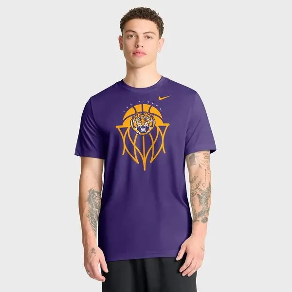 Nike Lsu Tigers Basketball Icon Legend Dri-fit T-shirt - Purple
