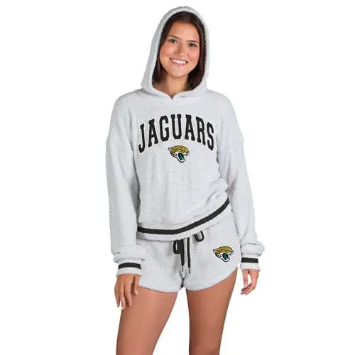 CONCEPTS SPORT Jacksonville Jaguars Whitley Hoodie And Shorts Set - Gray