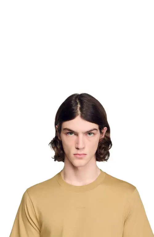 Sandro Cotton T-shirt - Beige