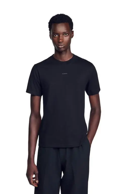 Sandro Cotton T-shirt - Black