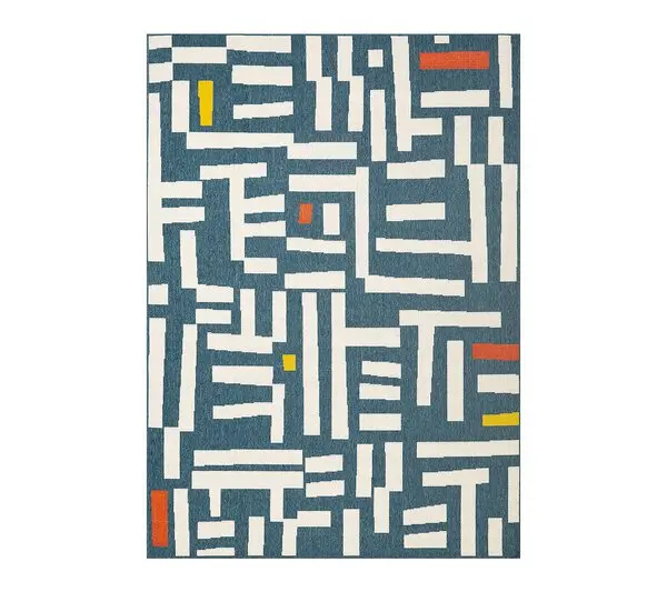 OX BAY TRADING CO. Ox Bay Graphic Print Polypropylene Outdoor Area Rug, 8' X 10 - One-color