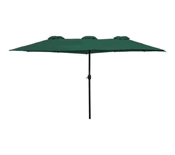 NORTHLIGHT 15' Patio Market Umbrella W/ Hand Cr Ank - One-color
