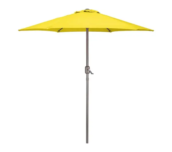 NORTHLIGHT 7.5ft Patio Market Umbrella W/ Hand Crank Yellow - One-color