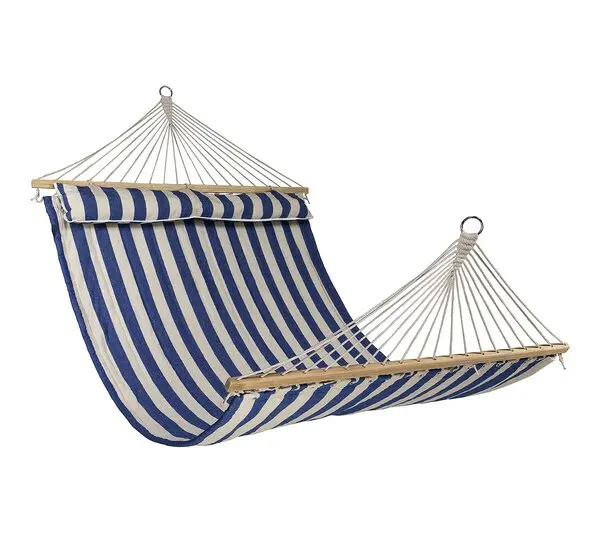 NORTHLIGHT 9' Striped Quilted Double Hammock W/ Pillow