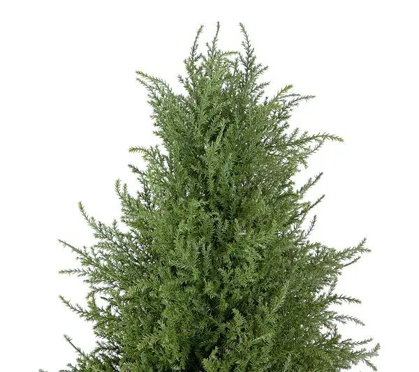 NORTHLIGHT Real Touch Cedar Pine Arborvitae Urn Pot 5' Unlit
