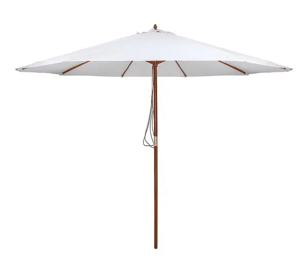 NORTHLIGHT 8.5' Patio Market Umbrella W/ Wooden Pole White - One-color