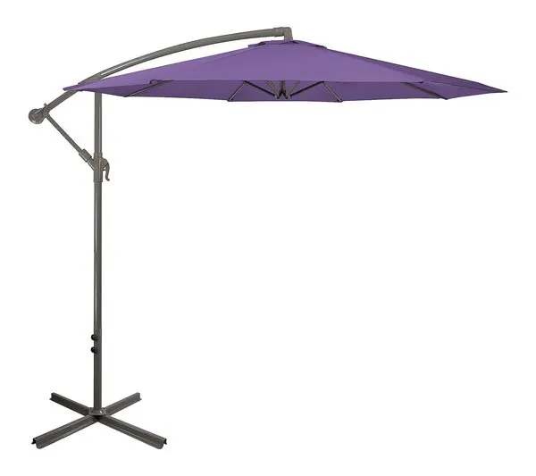NORTHLIGHT 10ft Offset Patio Umbrella W/ Hand C Rank Purple - One-color