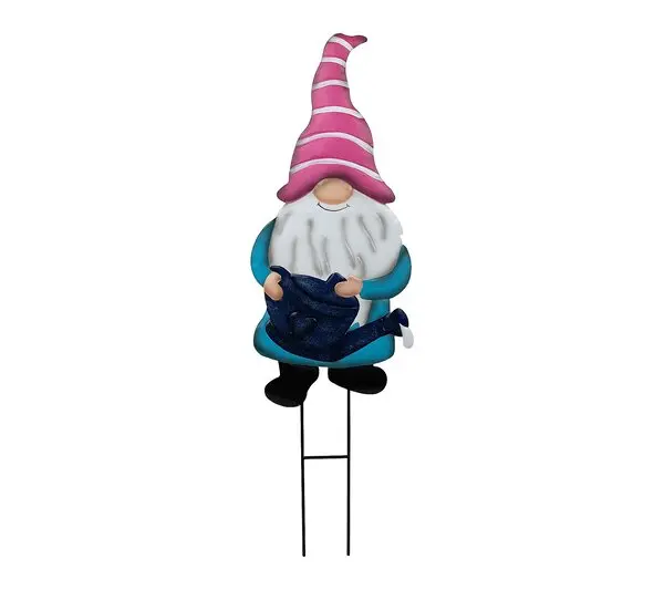 NORTHLIGHT Gardening Gnome Yard Sign Garden Sta Ke Blue - One-color