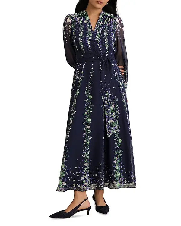 HOBBS LONDON Ros Silk Maxi Dress