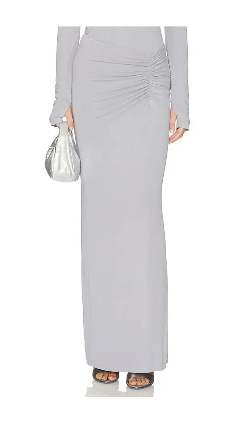 MADISON THE LABEL Anella Maxi Skirt In Grey - Dove
