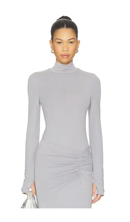 MADISON THE LABEL Tavi Bodysuit In Grey - Dove