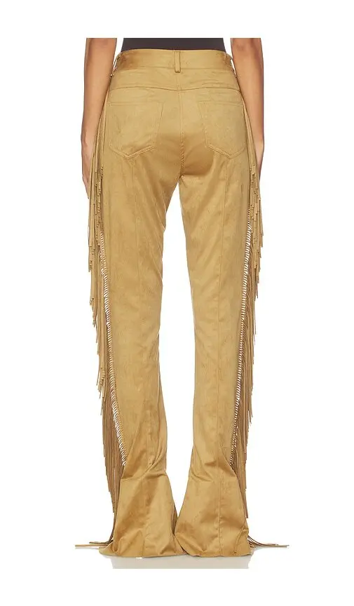 Norma Kamali Fringe Spat Jeans