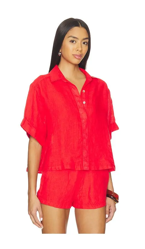 PQ SWIM Linen Button Up Top