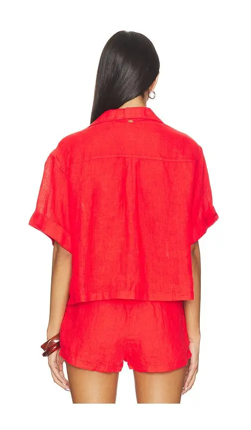 PQ SWIM Linen Button Up Top