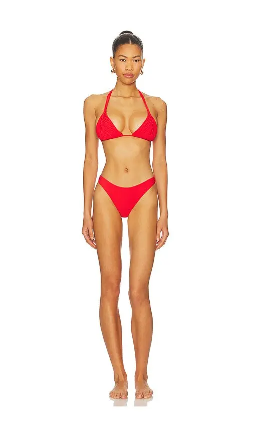 PQ SWIM Basic Ruched Bikini Bottom - Milos