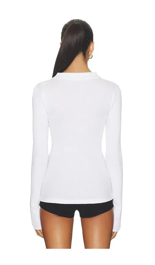 OPERASPORT Aria Ribbed Knit Seamless Long Sleeve Top