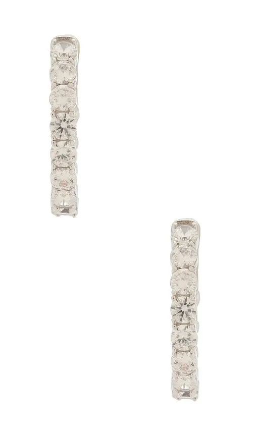 Shashi Oval Diamond Hoop Earrings