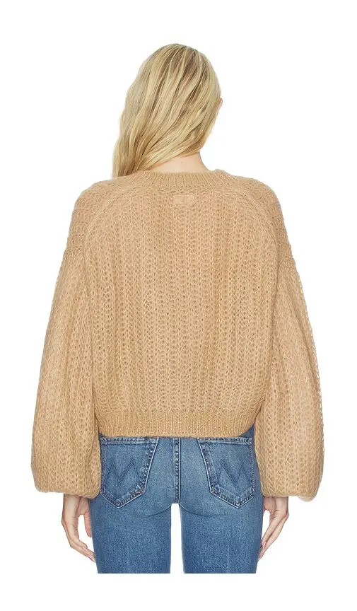 MOTHER Puffy Sleeve Varsity Cardigan