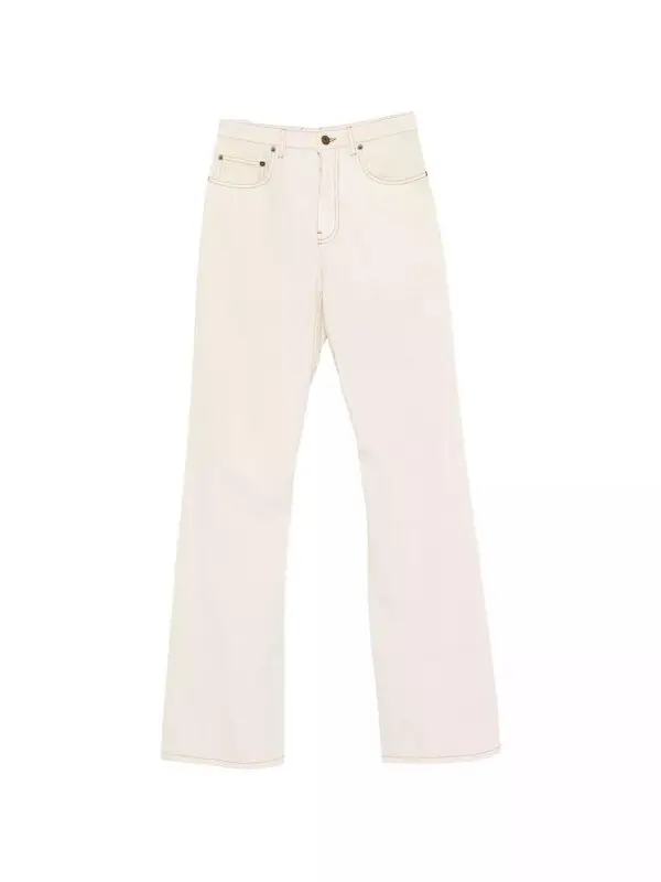 Burberry Equestrian-knight Straight-leg Jeans - Neutrals