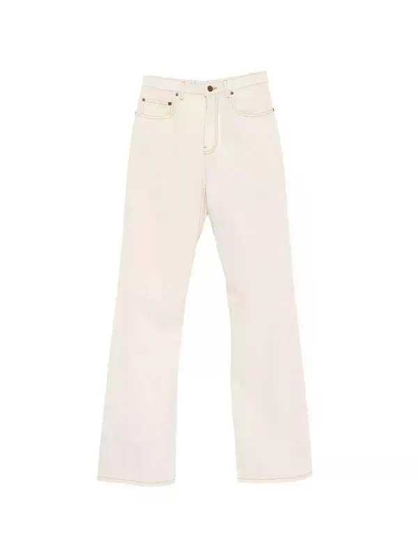 Burberry Equestrian-knight Straight-leg Jeans - Neutrals