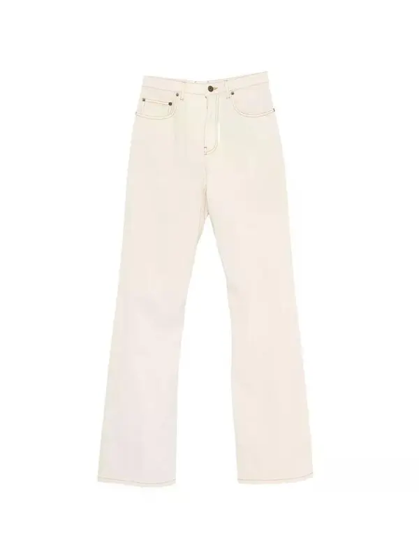 Burberry Equestrian-knight Straight-leg Jeans - Neutrals