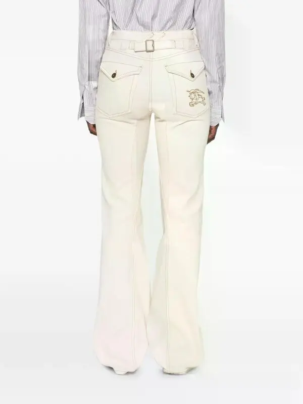 Burberry Equestrian-knight Straight-leg Jeans - Neutrals