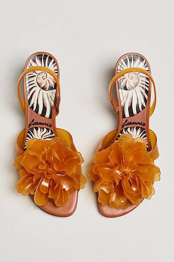 Farm Rio Floral Jelly Kitten Heels - Ammonite