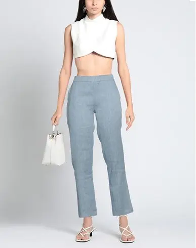 TWINSET Tapered Linen-blend Chinos