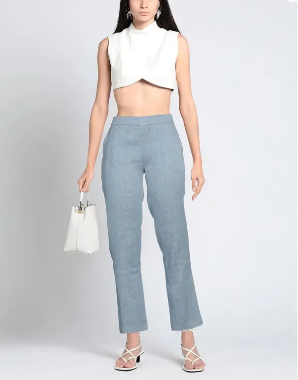 TWINSET Tapered Linen-blend Chinos