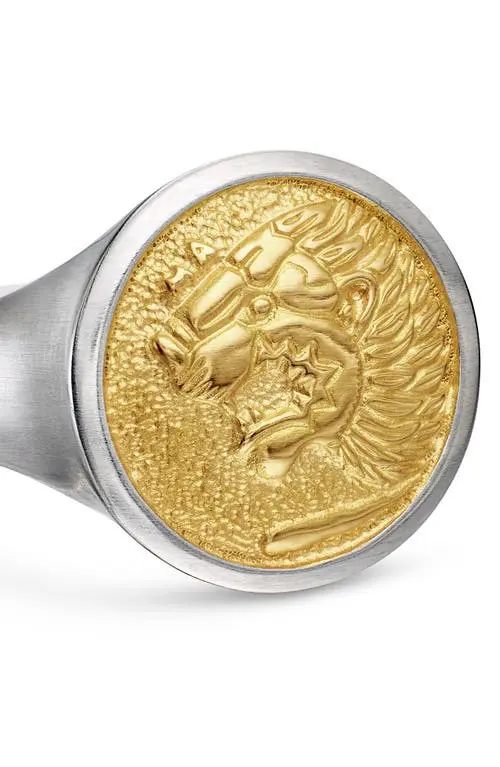 David Yurman Petrvs Lion Signet Ring