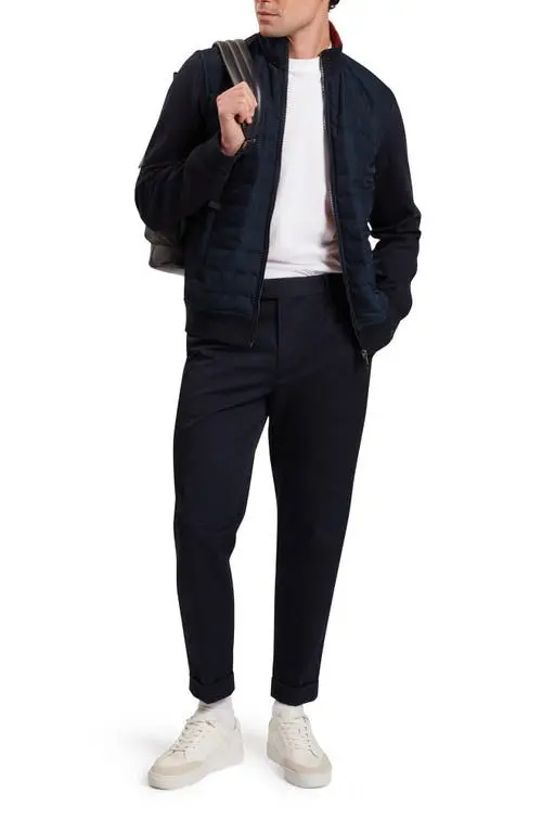 Ted Baker London Durano Quilted-front Piqué Jacket - Navy