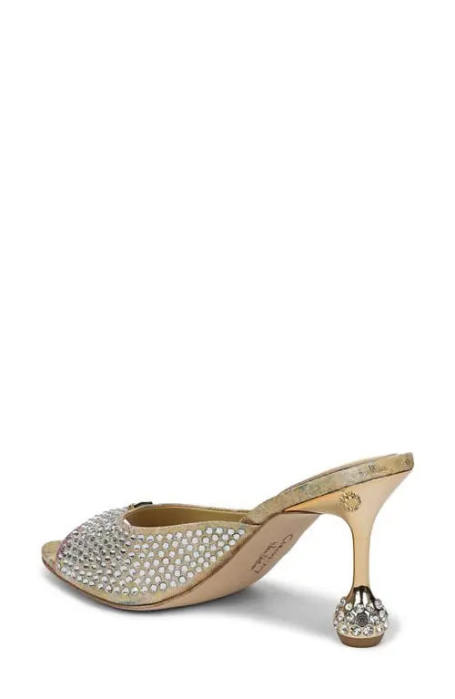 CIRCUS NY BY SAM EDELMAN Gisella Embellished Sandals - Gold Leaf Multi