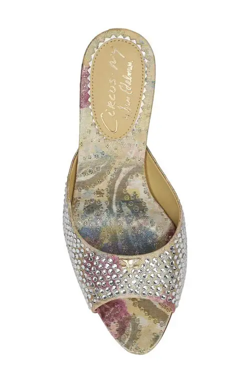 CIRCUS NY BY SAM EDELMAN Gisella Embellished Sandals - Gold Leaf Multi