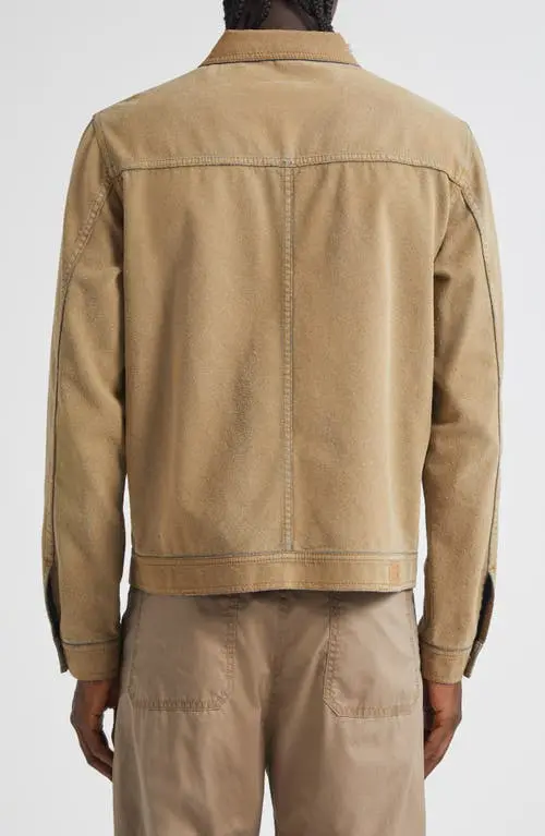 MAISON MARGIELA Faux Suede Bonded Denim Jacket