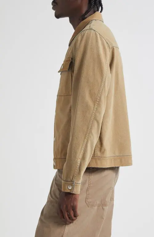 MAISON MARGIELA Faux Suede Bonded Denim Jacket