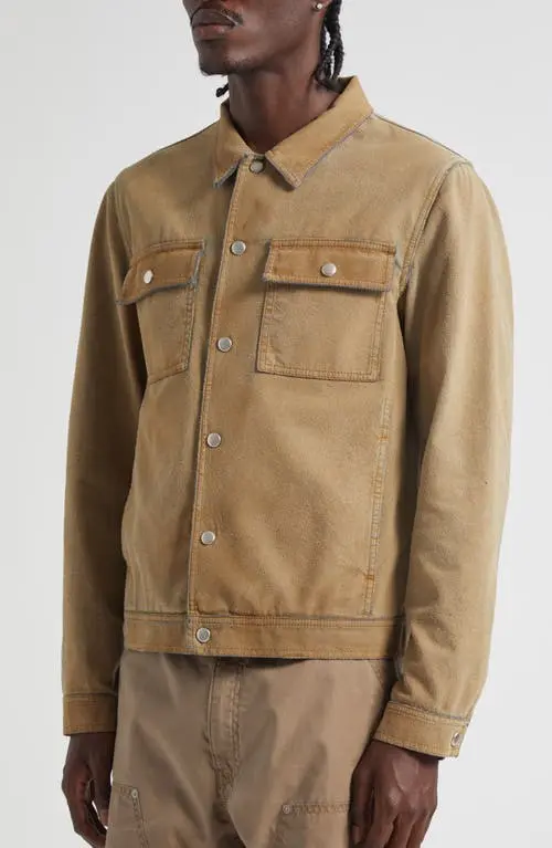 MAISON MARGIELA Faux Suede Bonded Denim Jacket