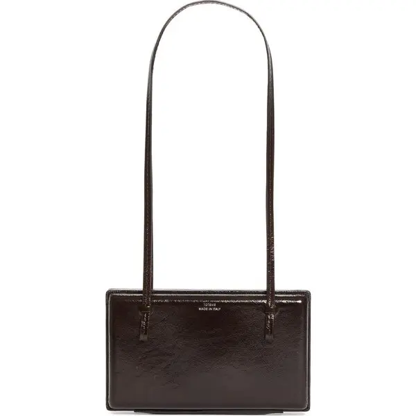 TOTEME Cocktail Patent Leather Shoulder Bag - Bark